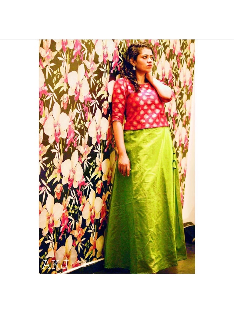 Chanderi Skirt Set – Shraddhaa Trends
